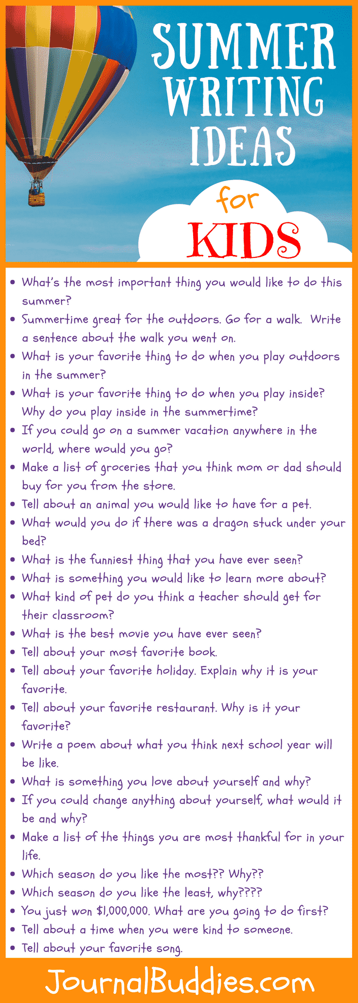 Writing Prompt Ideas About Summer
