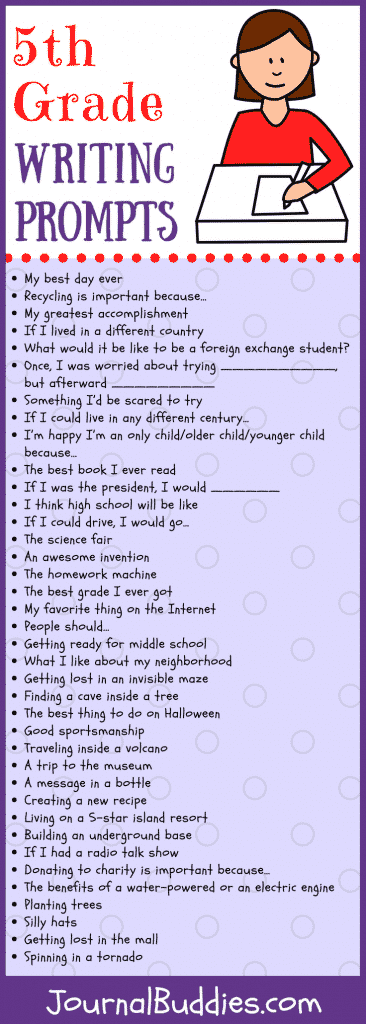 72 Fantastic and Free 5th Grade Journal Prompts » JournalBuddies.com