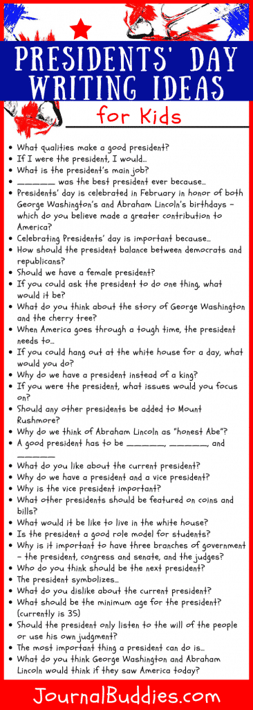 53 Fun and Educational Presidents' Day Writing Ideas » JournalBuddies.com