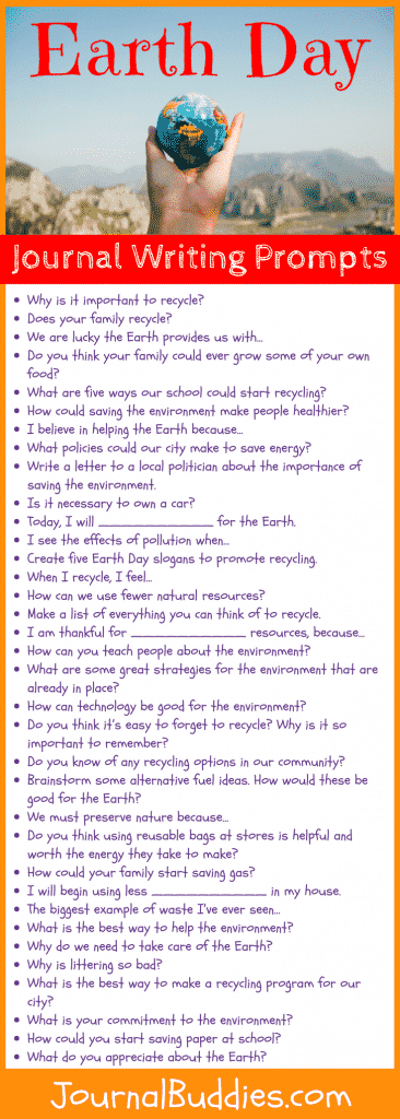 53 Excellent Earth Day Journal Writing Prompts » JournalBuddies.com