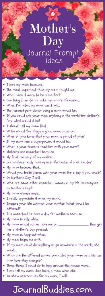 53 Magnificent Mother's Day Topics » JournalBuddies.com