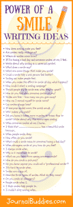 53 Power of a Smile Writing Ideas » JournalBuddies.com