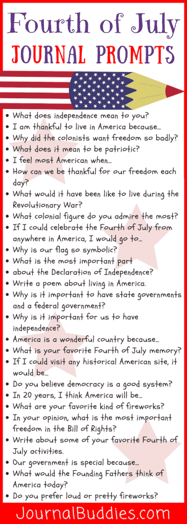 53 4th of July Writing Prompts to Ignite Your Mind » JournalBuddies.com