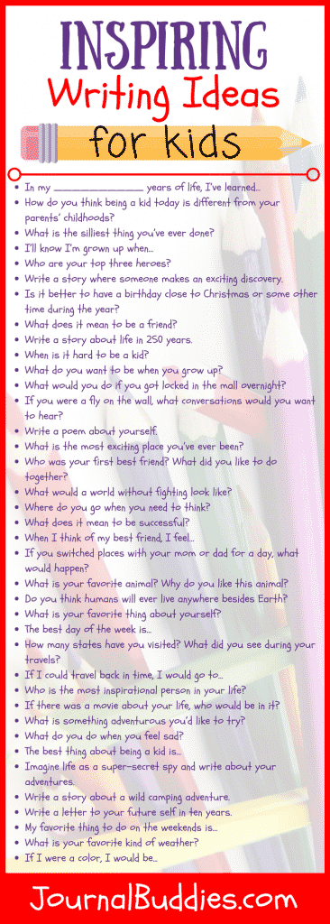 58 Writing Ideas for Kids to Inspire Them