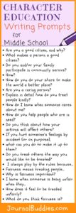 33 Powerful Character Education Writing Prompts » JournalBuddies.com