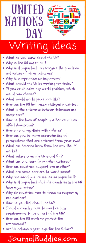 55 United Nations Day Writing Ideas » JournalBuddies.com
