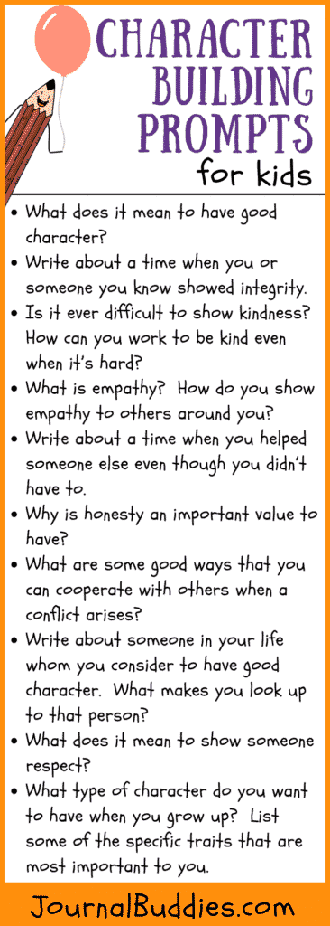 Character Building Activities for Kids » JournalBuddies.com