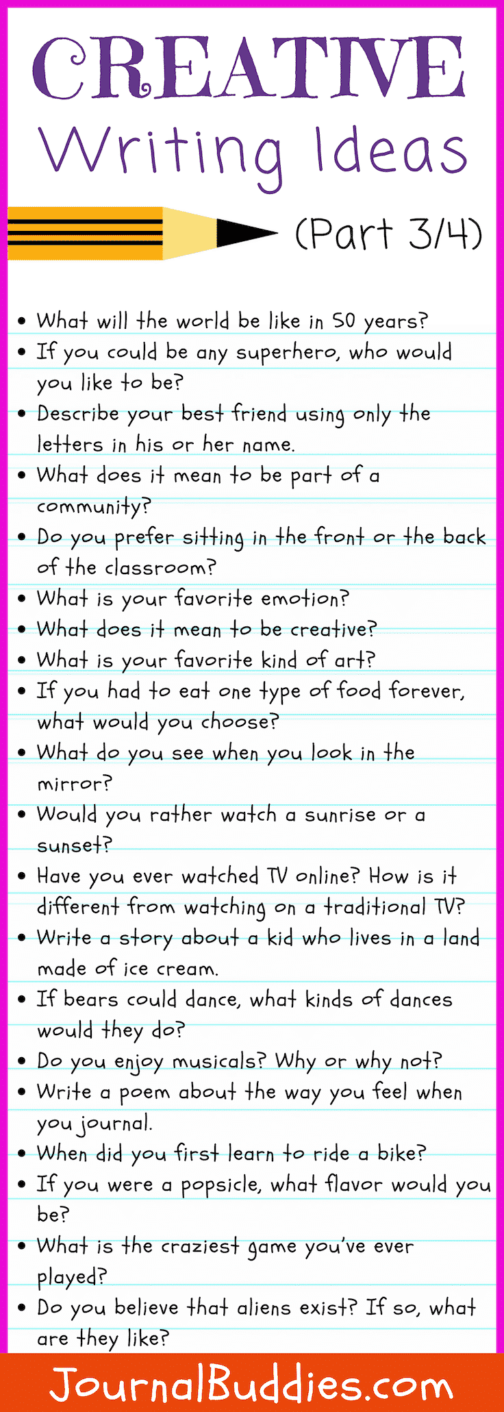61 Creative Writing Prompt Ideas For Student Writers