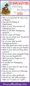 November Writing Prompts for Kids 7 Thanksgiving Activities and Bonus ...