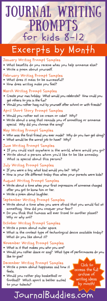 365 Journal Writing Prompts for Kids » JournalBuddies.com