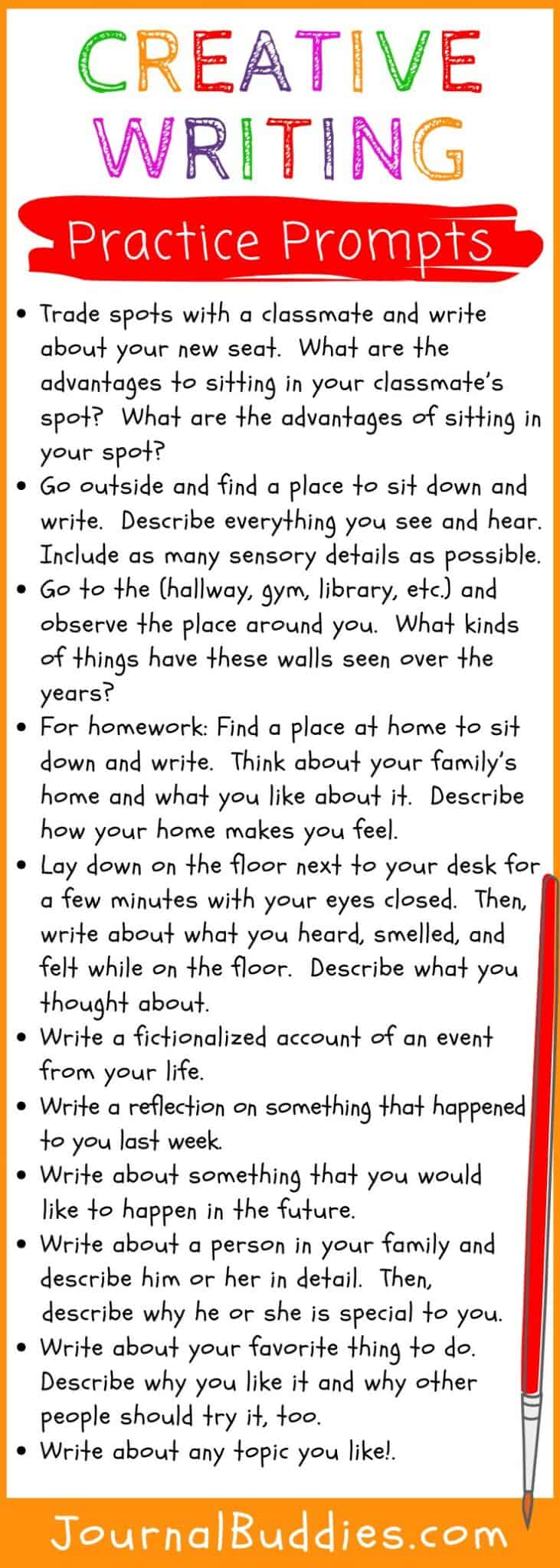 Creative Writing Assignments » JournalBuddies.com