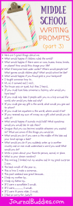 Wasn’t that a fabulous list of middle school writing prompts for kids ...