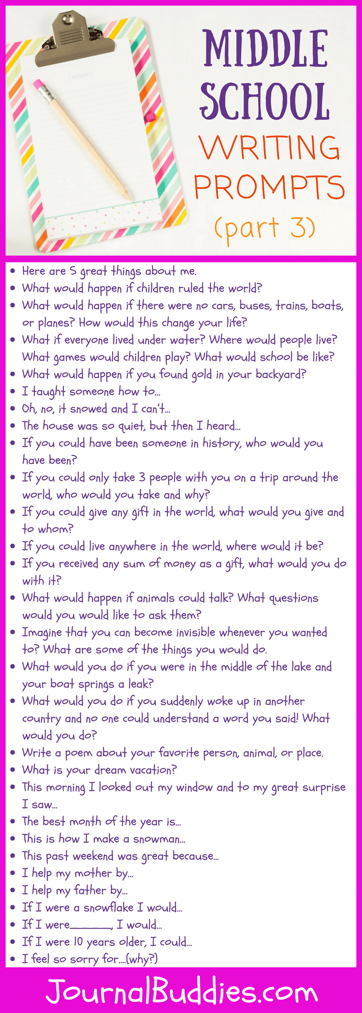 77 Journal Prompts For Middle School 3 3 JournalBuddies