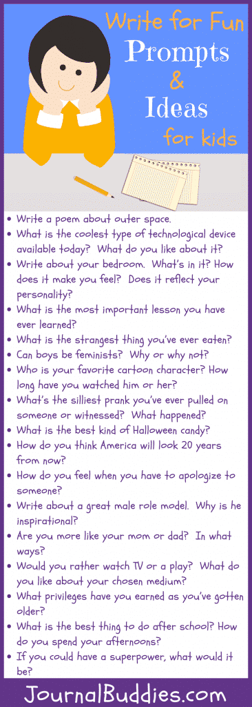 Write for Fun Prompts & Ideas » JournalBuddies.com