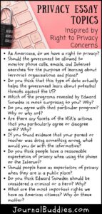 Privacy Essay Topics (50 Ideas!) » JournalBuddies.com