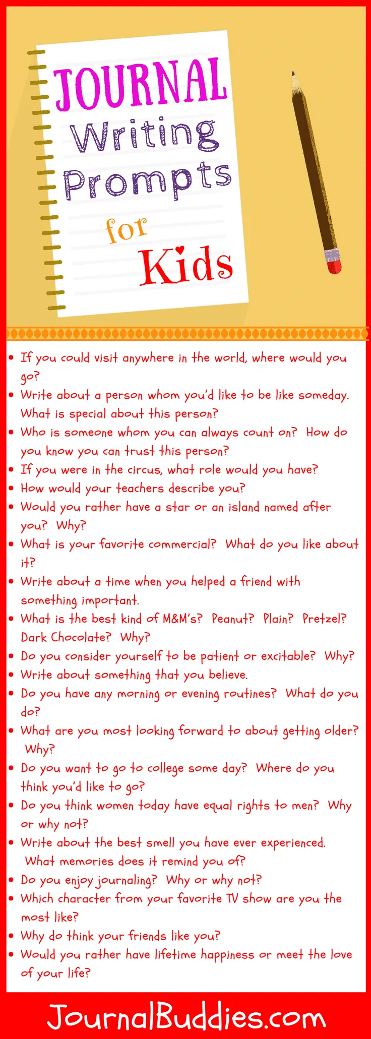 Journal Writing Topics for Students