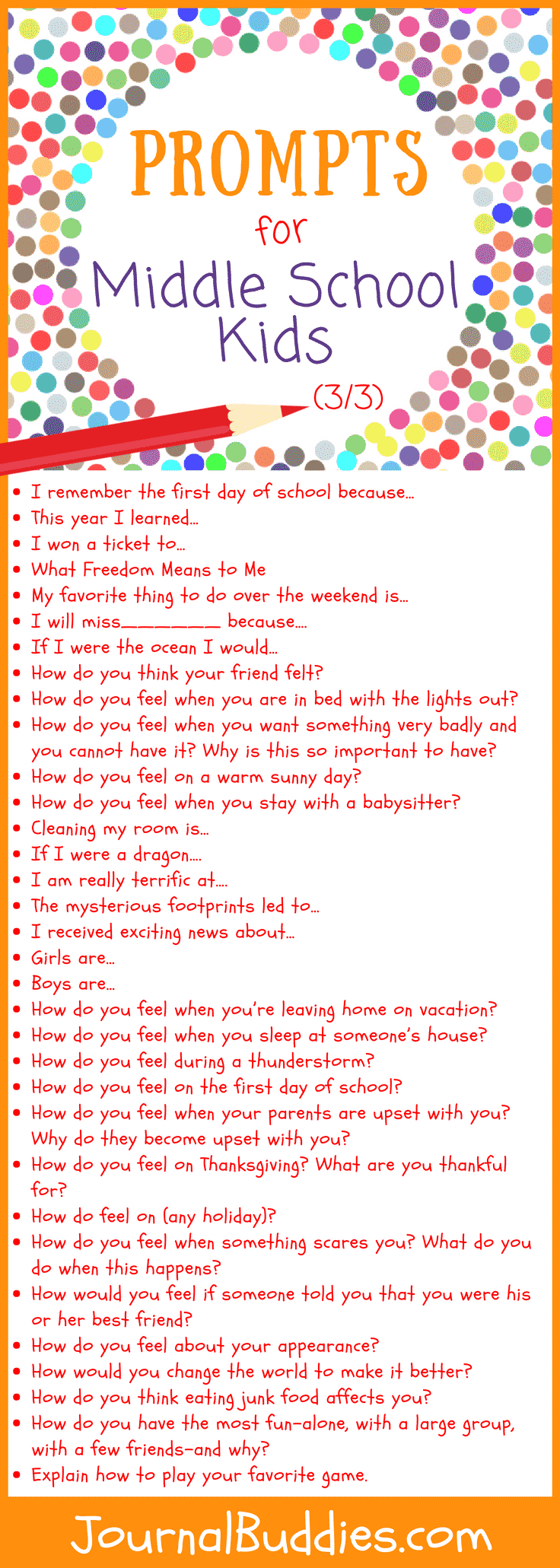 71 Prompts For Middle School Kids 3 3 JournalBuddies
