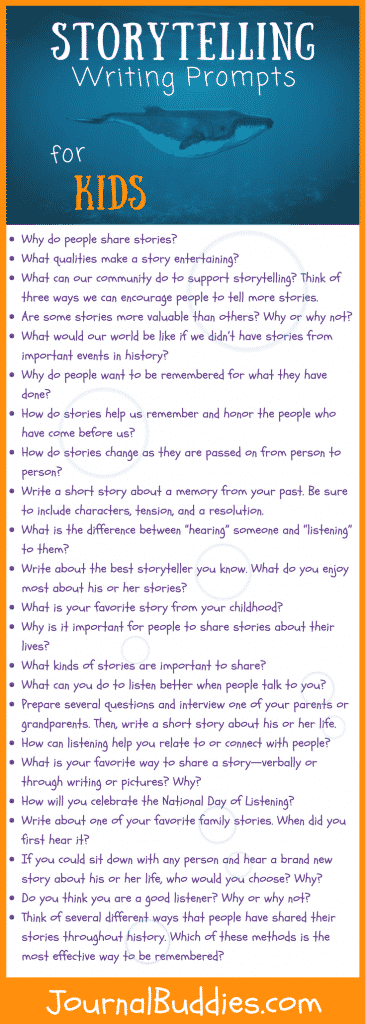 32 Fantastic Storytelling Writing Prompts » JournalBuddies.com