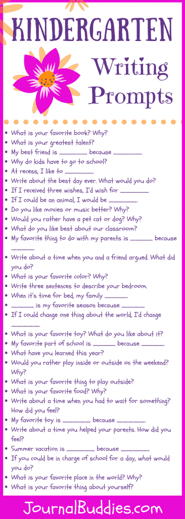 35 Excellent Kindergarten Writing Prompts » JournalBuddies.com