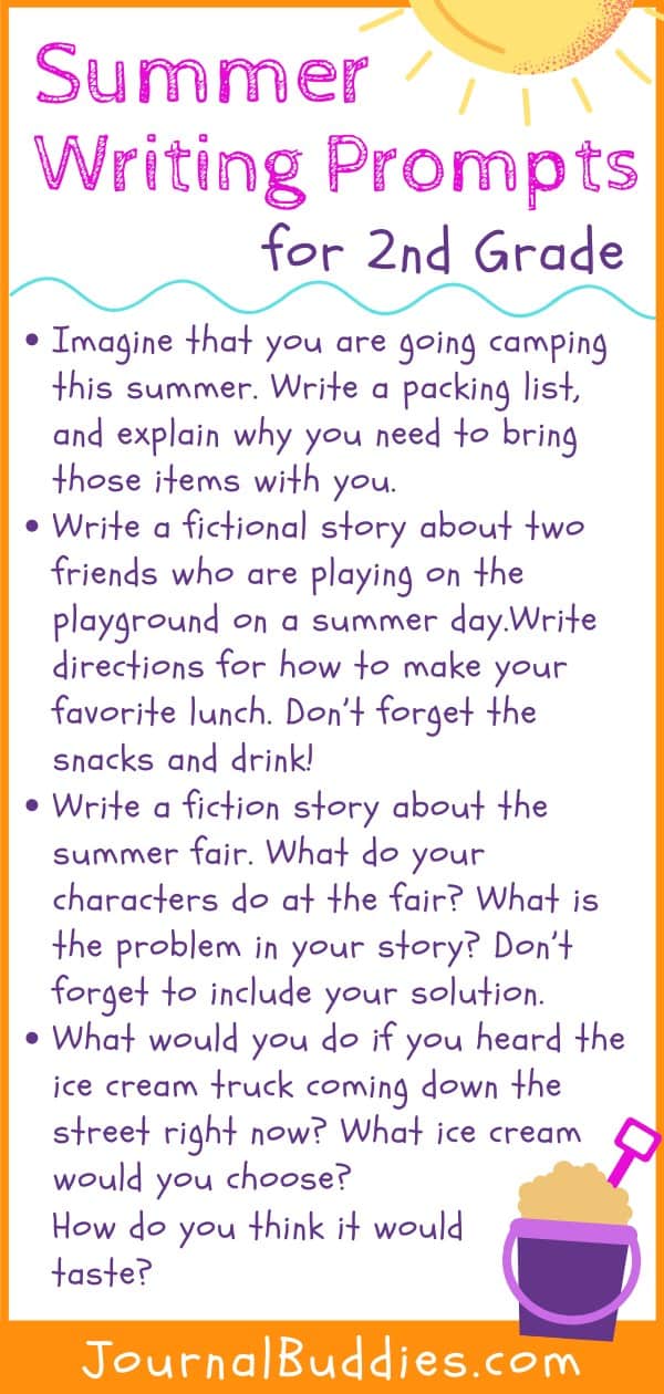 2nd Grade Summer Writing Ideas
