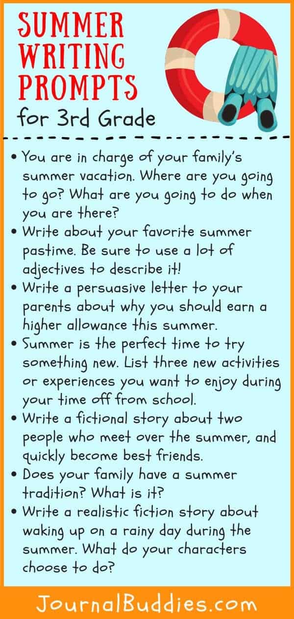 Summer Writing Ideas For Grade 3