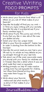 19 Creative Writing about Food Prompts for Kids