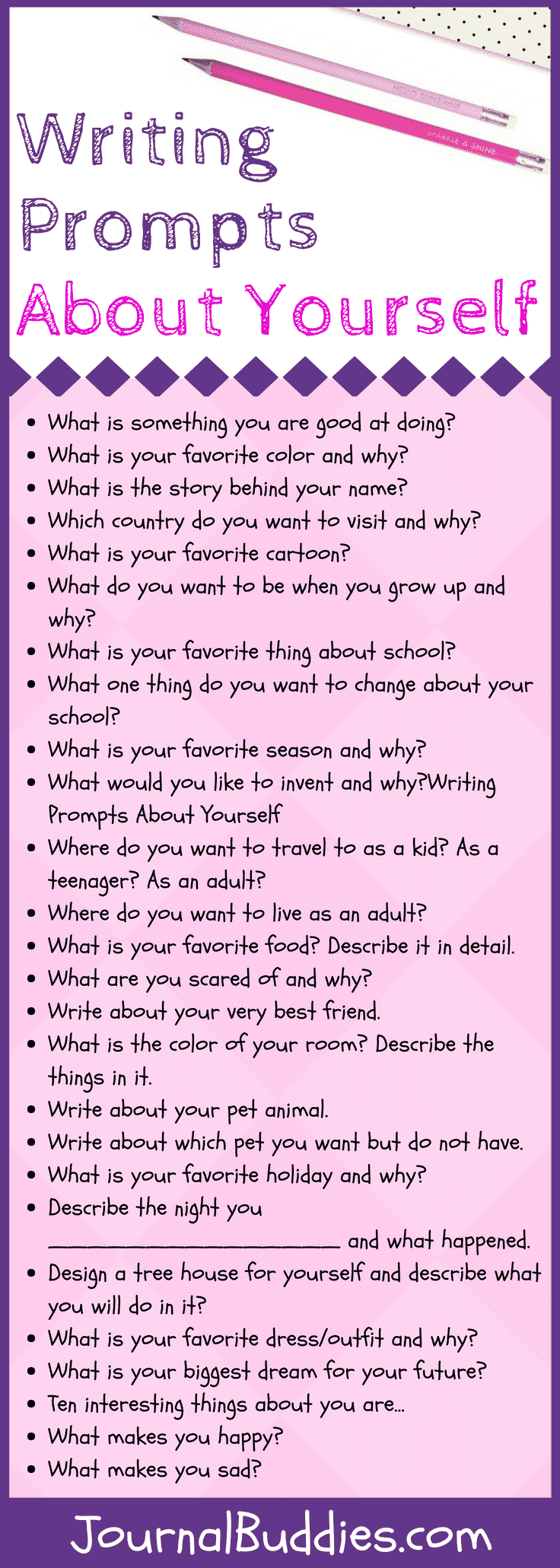 26 Writing Prompts About Yourself JournalBuddies