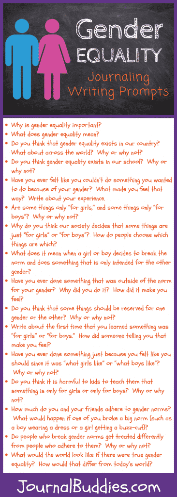 52 Equality and Gender Identity Journal Prompts » JournalBuddies.com