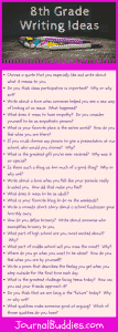 31 8th Grade Writing Ideas » JournalBuddies.com