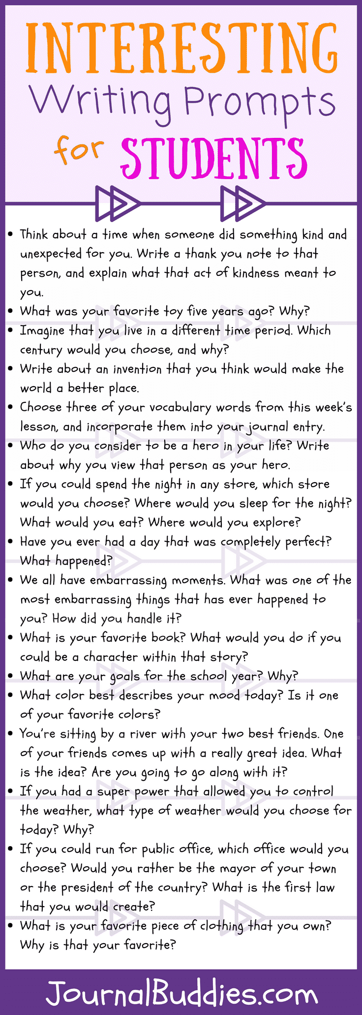 20 Interesting Writing Prompts For Students JournalBuddies