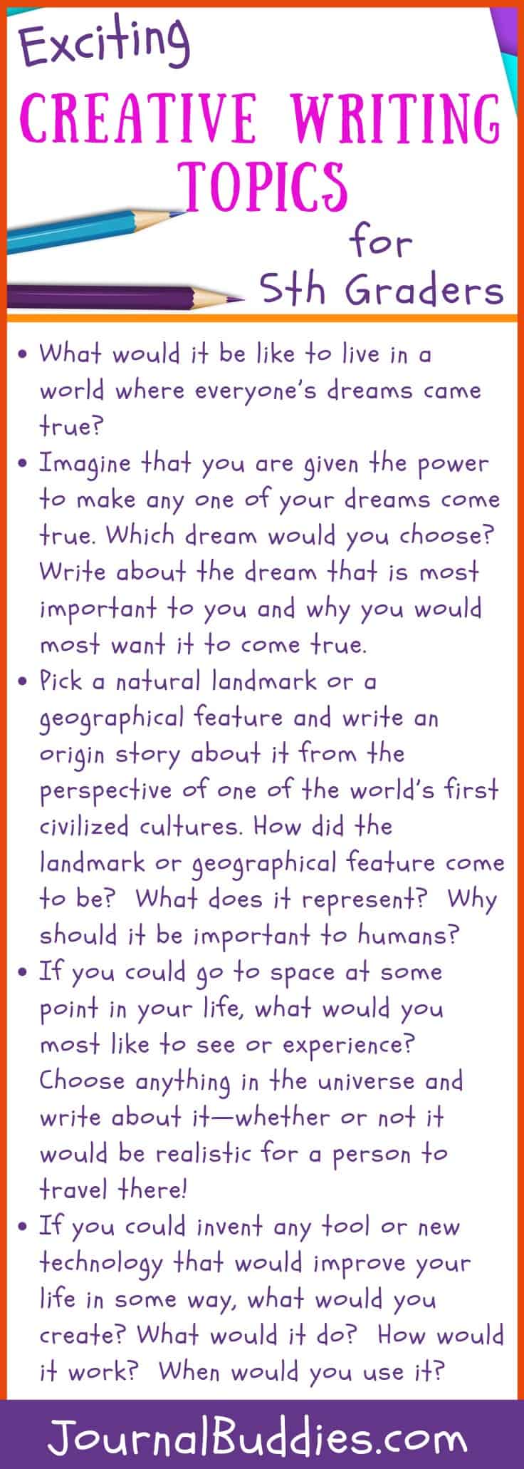 Creative USA 5th Grade Writing Projects