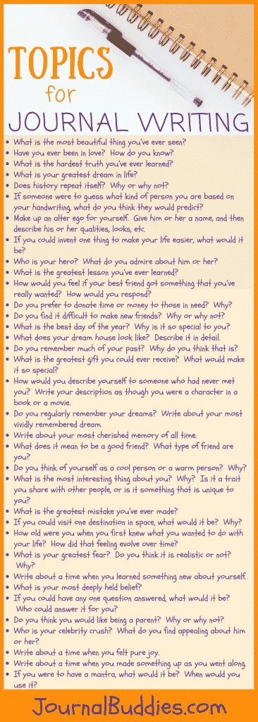 35 Topics For Journal Writing JournalBuddies