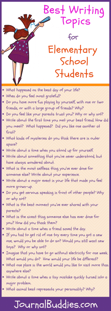 Writing Prompts for Elementary Kids » JournalBuddies.com