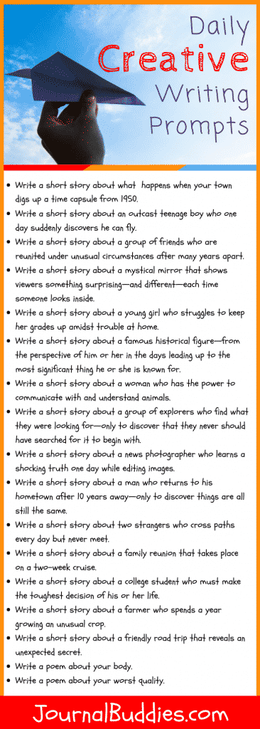 60 Daily Creative Prompts for Inspired Writing » JournalBuddies.com