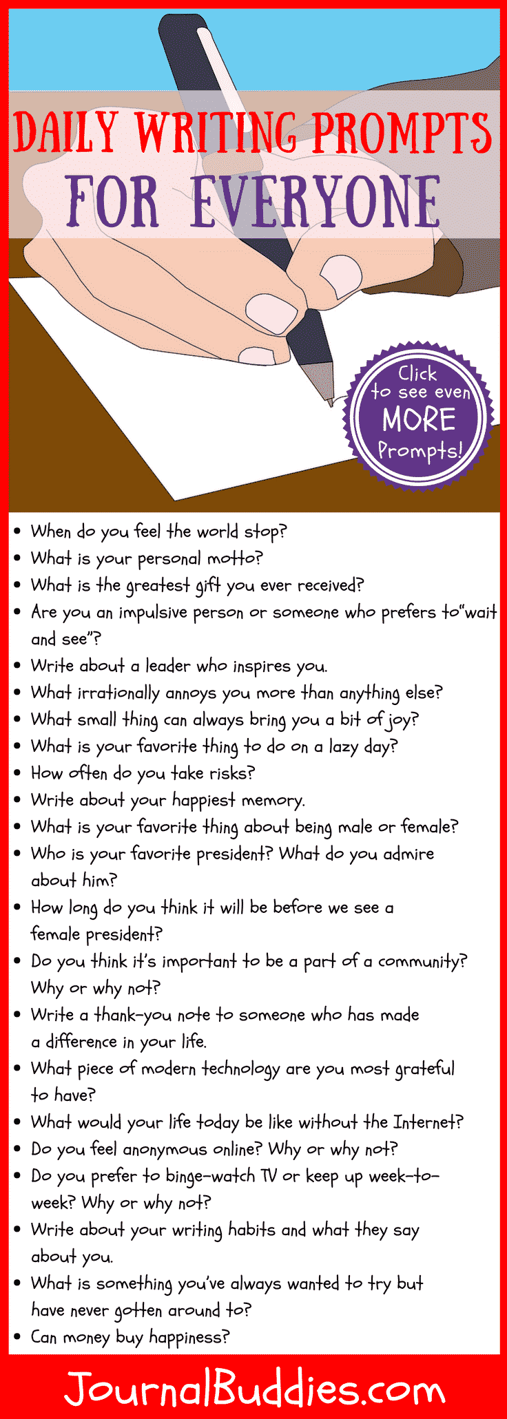 68 Daily Writing Prompts For Everyone JournalBuddies