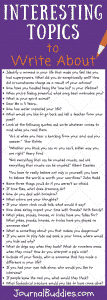 64 Interesting Topics to Write About » JournalBuddies.com