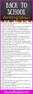 30 Great Back to School Writing Ideas » JournalBuddies.com