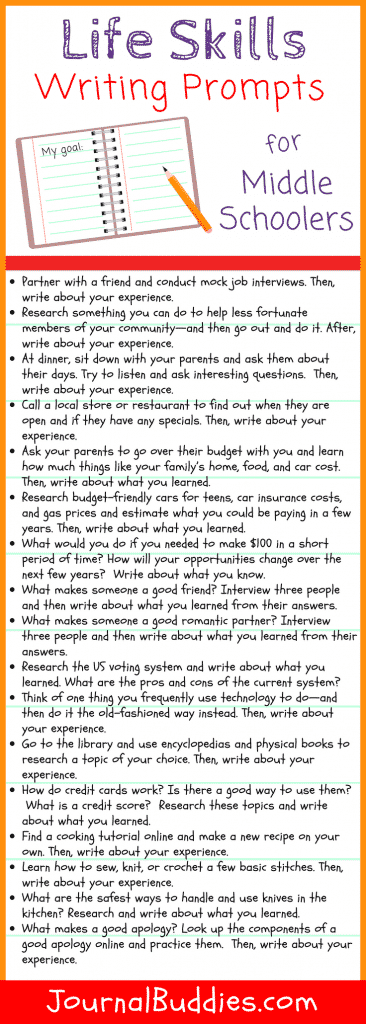 30 Life Skills Journal Prompts for Students » JournalBuddies.com