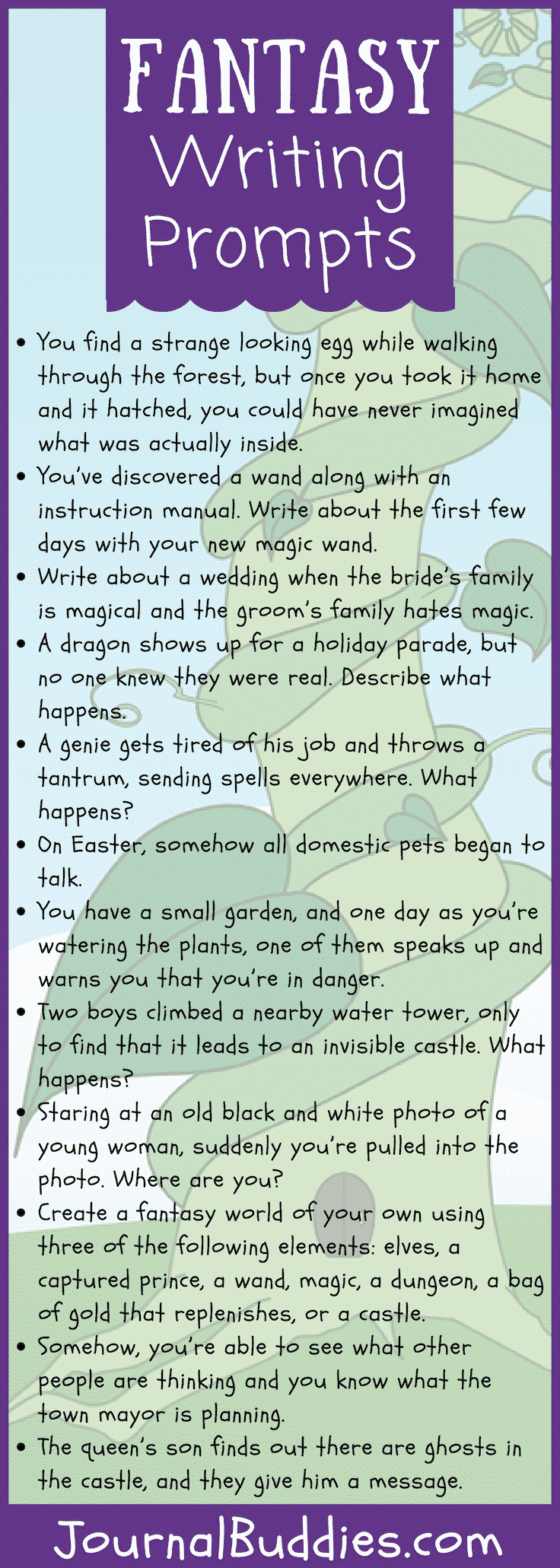 35 Fantasy Writing Prompts JournalBuddies