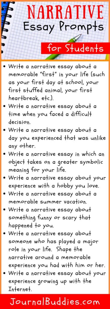 12 Excellent Narrative Essay Topics for You » JournalBuddies.com