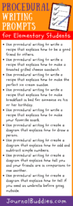 33 Procedural Writing Prompts for Elementary Students