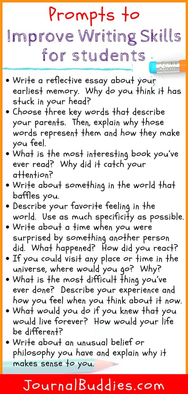 Middle School Writing Prompts To Improve Writing Skills