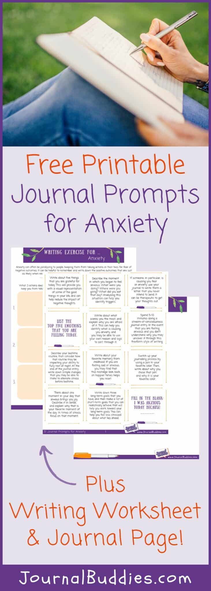 31 Free Journal Prompts for Anxiety PDF (Free) » JournalBuddies.com