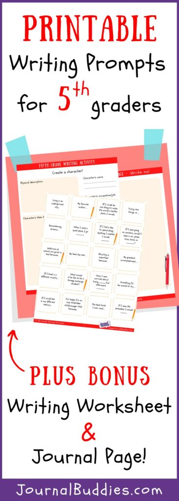 5th Grade Writing Prompts pdf (Free) » JournalBuddies.com