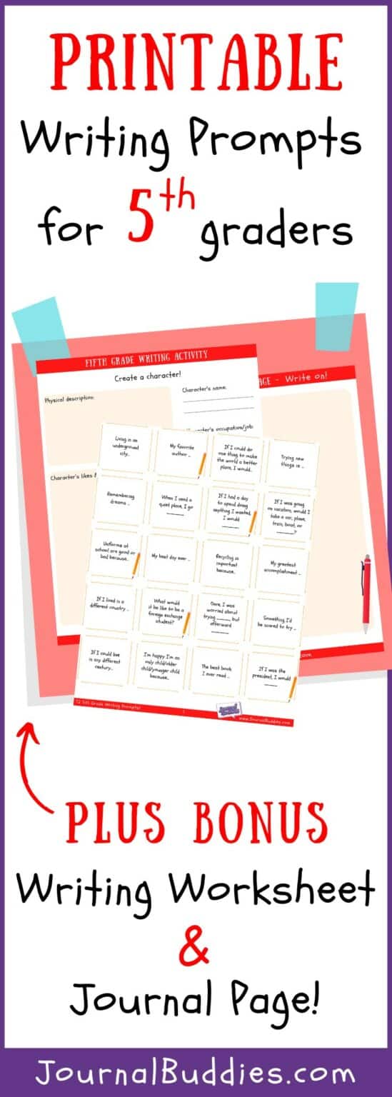 5th Grade Writing Prompts pdf (Free) » JournalBuddies.com