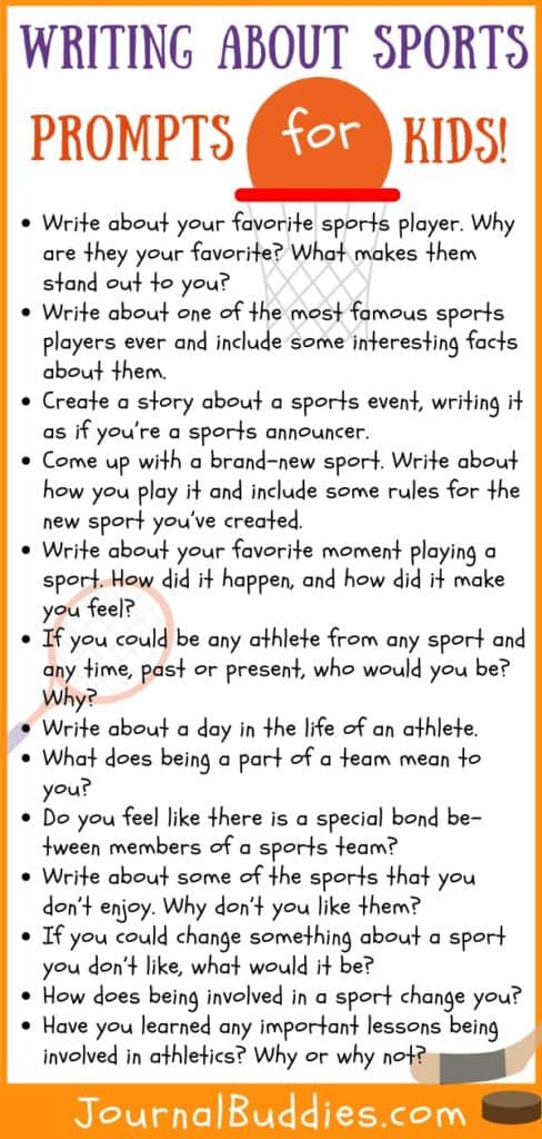 40 Great Writing about Sports Ideas » JournalBuddies.com