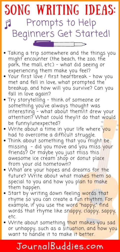 15 Super Songwriting Ideas for Beginners » JournalBuddies.com