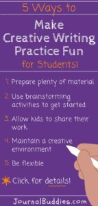 Creative Writing Practice 30 Prompts & 5 Fun Tips » JournalBuddies.com