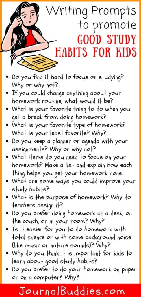 Study for Kids 3 Habits & 20 Writing Prompts » JournalBuddies.com