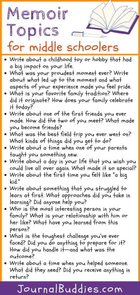 50+ Superb Memoir Ideas for Free » JournalBuddies.com